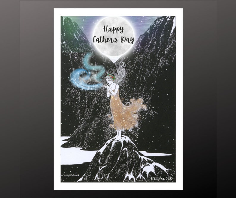 Happy Fathers Day Card Personalised and Seeded Option Warlock Pagan ...