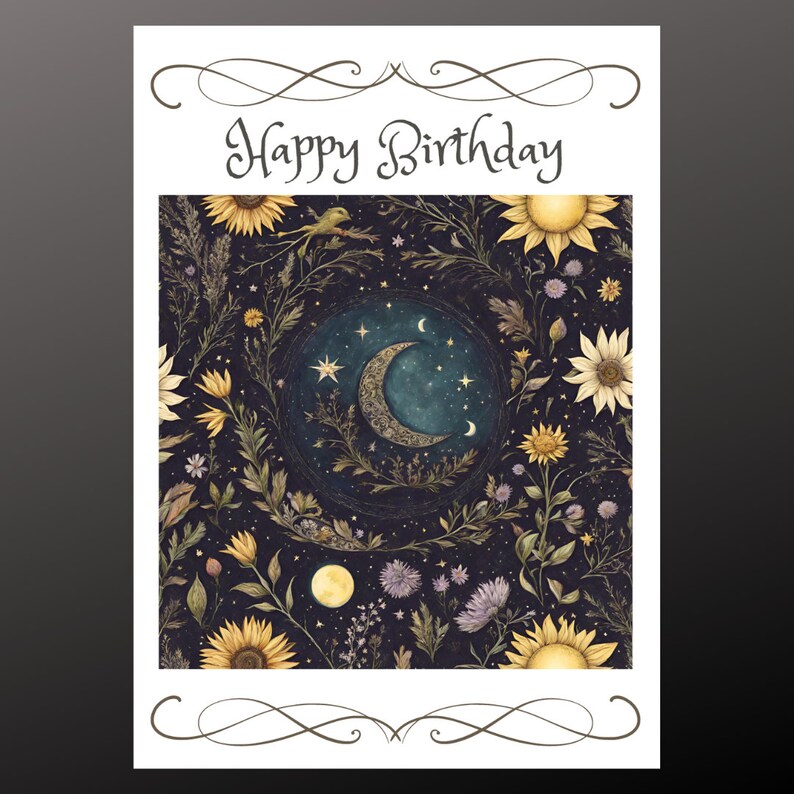 Personalised Celestial Birthday Card Eco Friendly Plantable Seeded ...