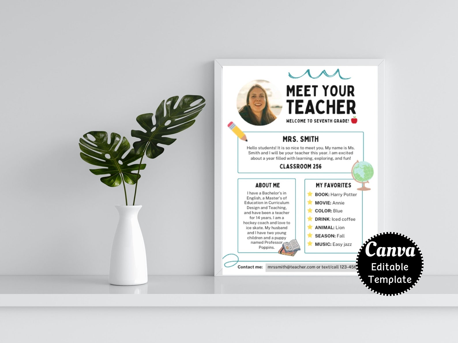 Editable Meet the Teacher Template, Back to School Printable Flyer ...