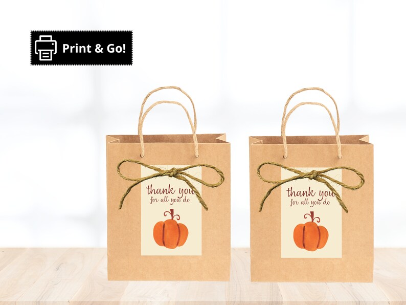Thanksgiving Treat Tags Printable, Treat Bag Tags, Thanksgiving Gift ...