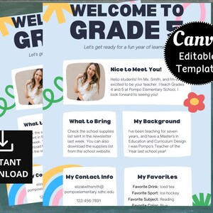 Editable Meet the Teacher Sign Back to School Printable - Etsy