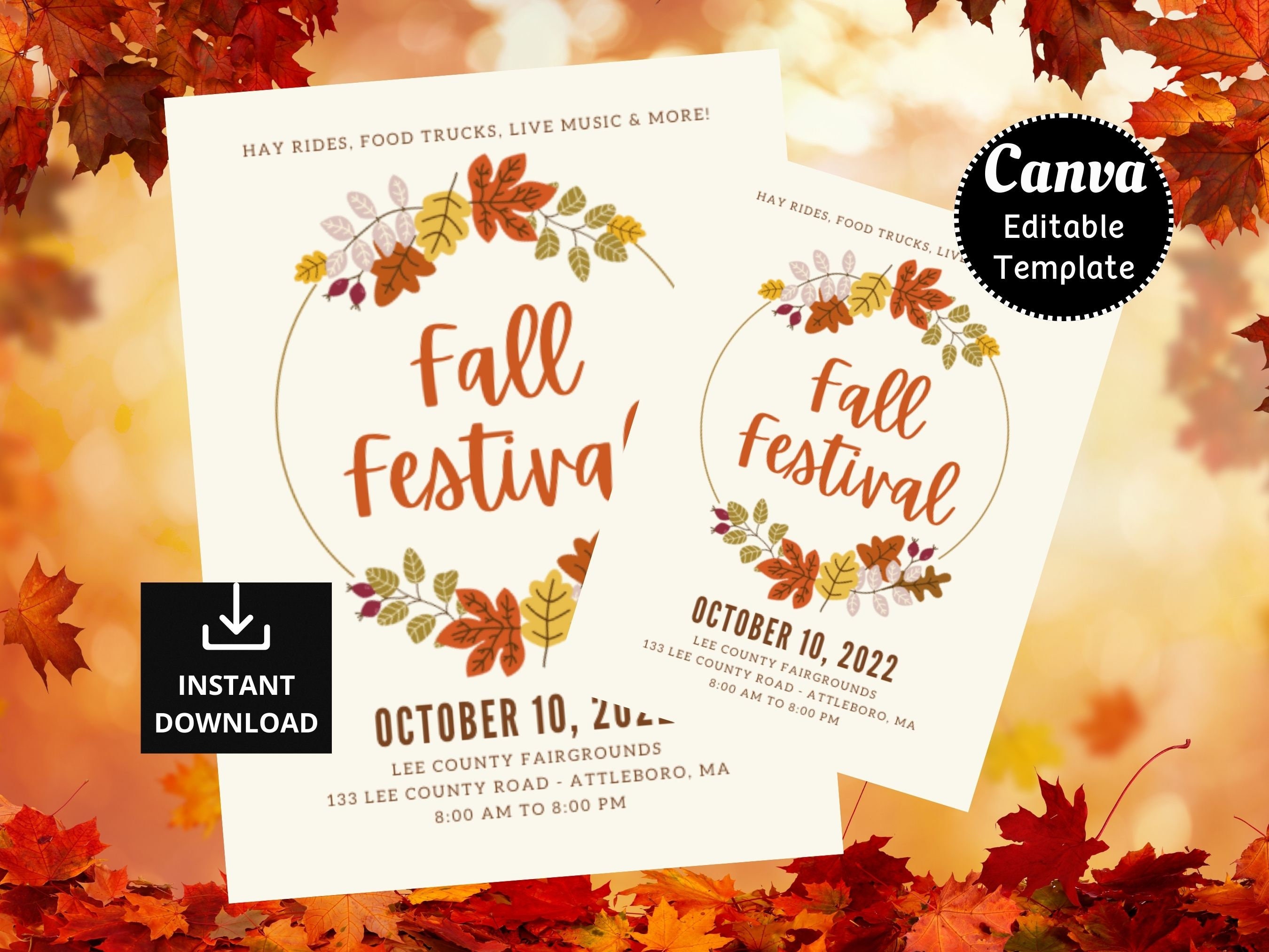 Editable Fall Festival Flyer, Fall Festival Poster, Church Fall ...