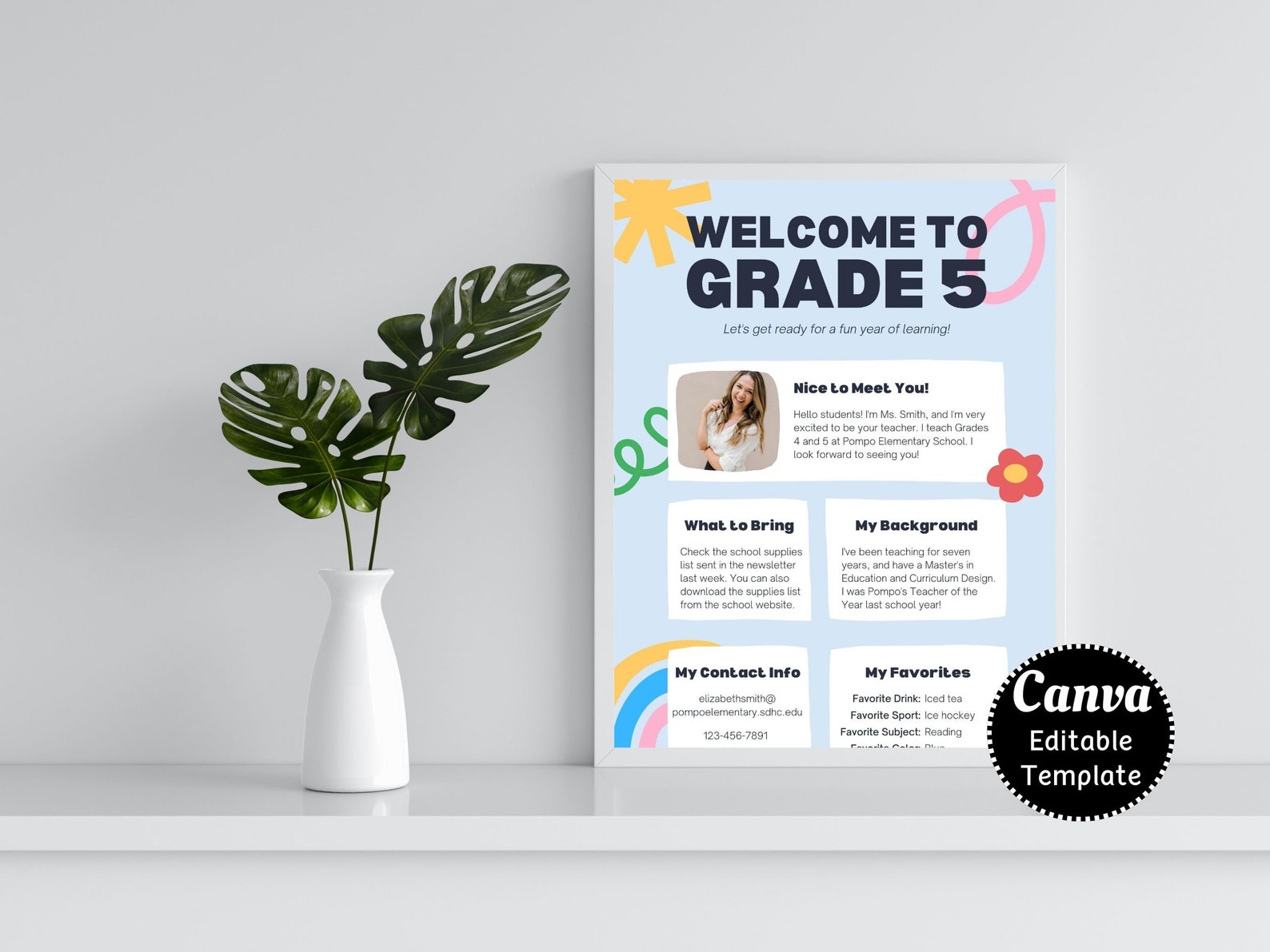 Editable Meet the Teacher Sign, Back to School Printable Flyer, Instant ...
