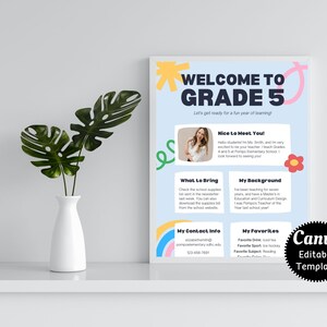 Editable Meet the Teacher Sign, Back to School Printable Flyer, Instant ...