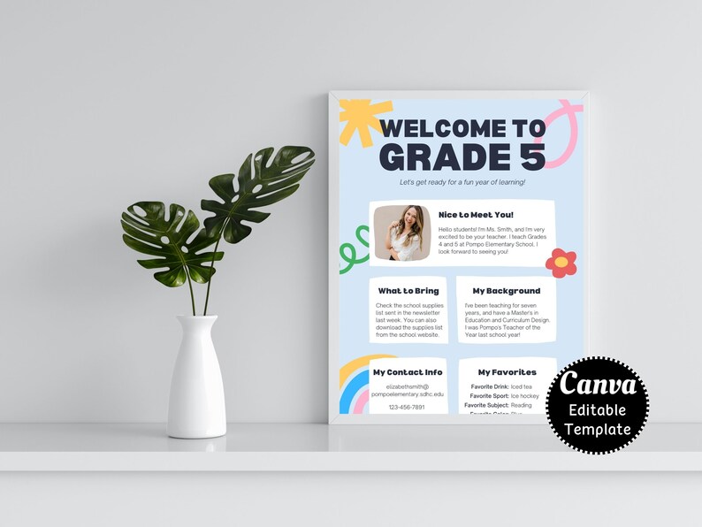 Editable Meet the Teacher Sign, Back to School Printable Flyer, Instant ...
