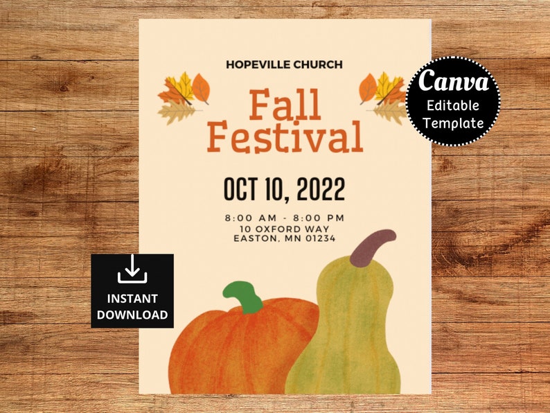 Editable Fall Festival Flyer, Fall Festival Poster, Classroom Party ...