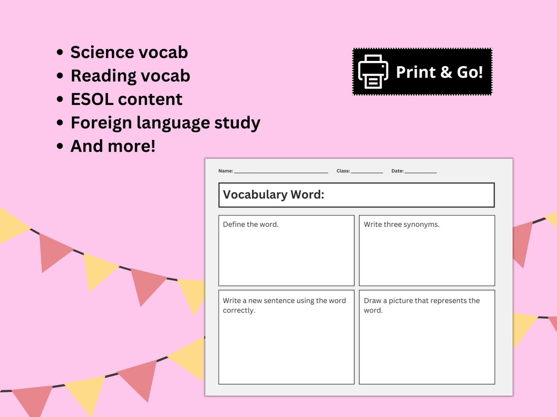 Vocabulary Mind Map, Mind Map, Word Map, Graphic Organizer, Vocab ...