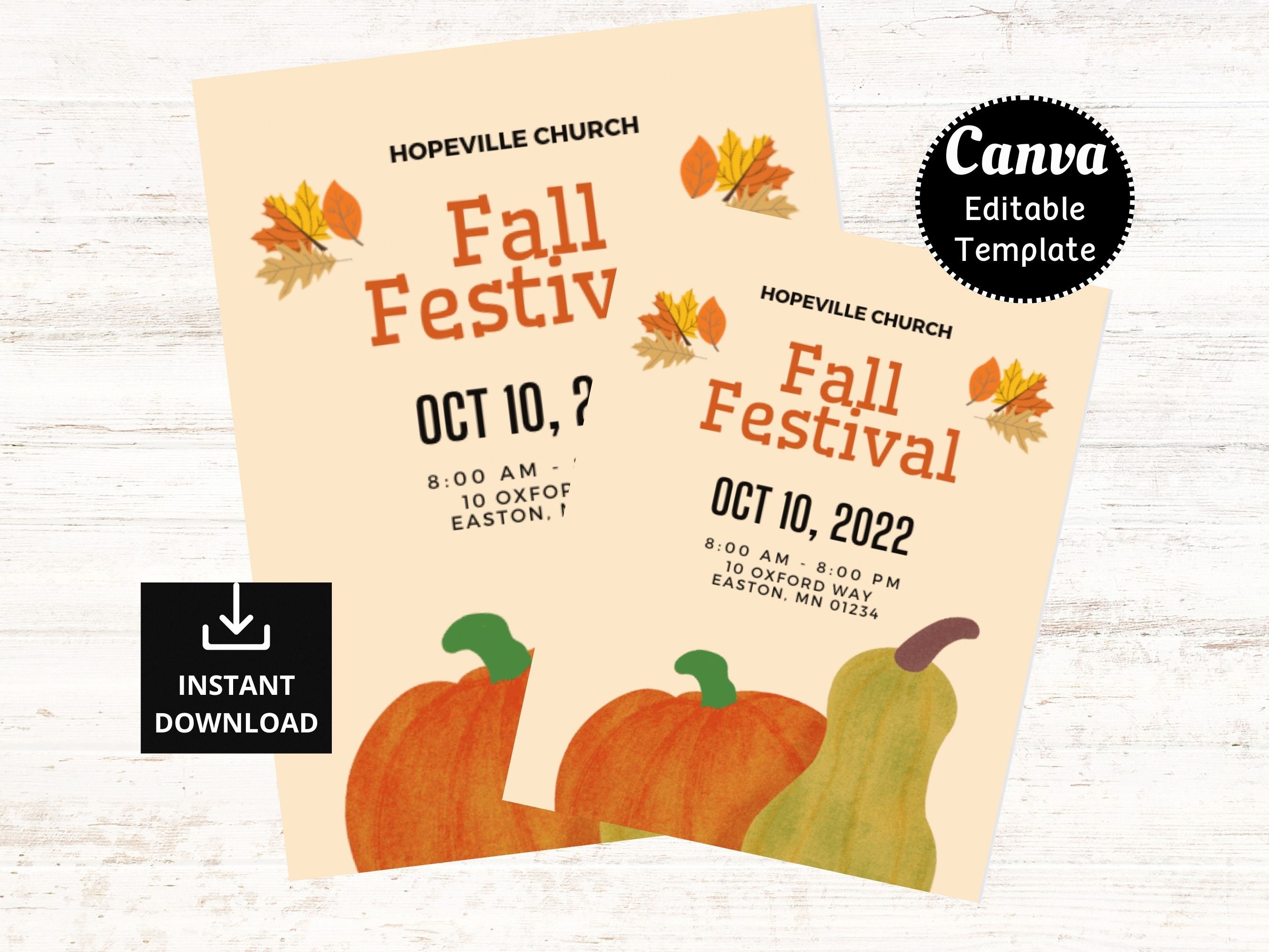 Editable Fall Festival Flyer, Fall Festival Poster, Classroom Party ...