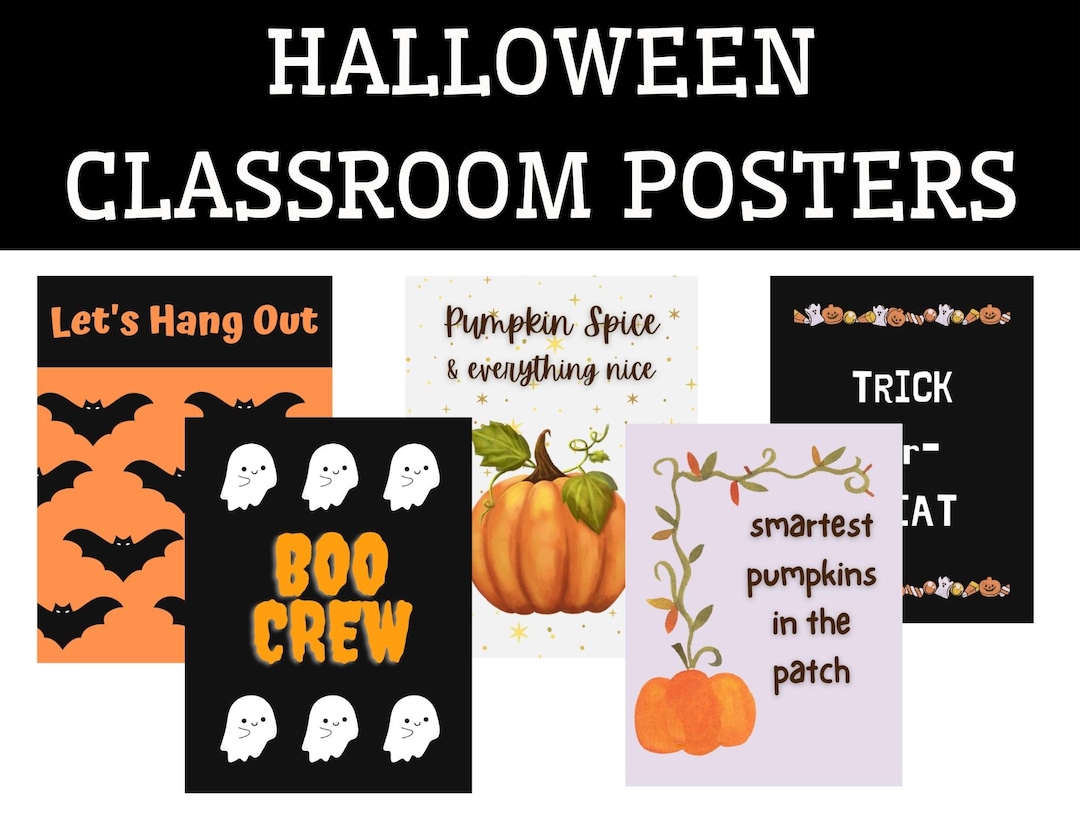 Halloween Classroom Posters, Halloween Classroom Decor, Halloween Decor ...