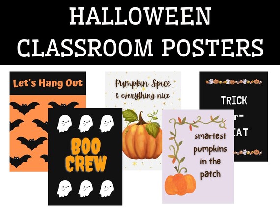 Halloween Classroom Posters Halloween Classroom Decor - Etsy