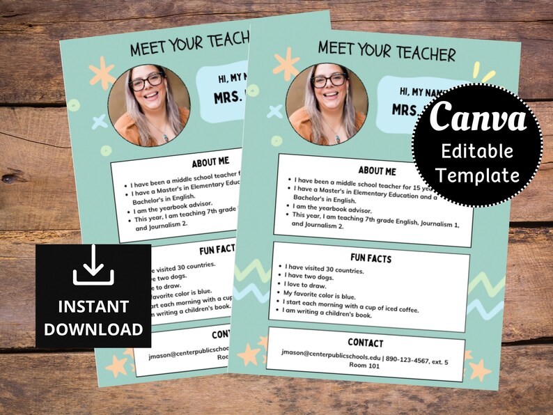 Editable Meet the Teacher Letter Back to School Printable - Etsy