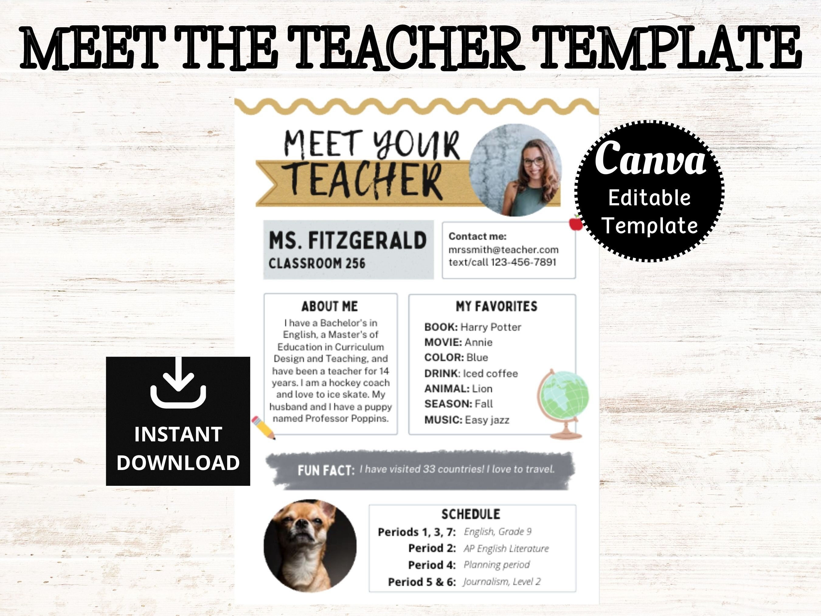 Editable Meet the Teacher Sign Back to School Printable - Etsy