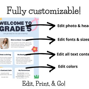 Editable Meet the Teacher Sign, Back to School Printable Flyer, Instant ...