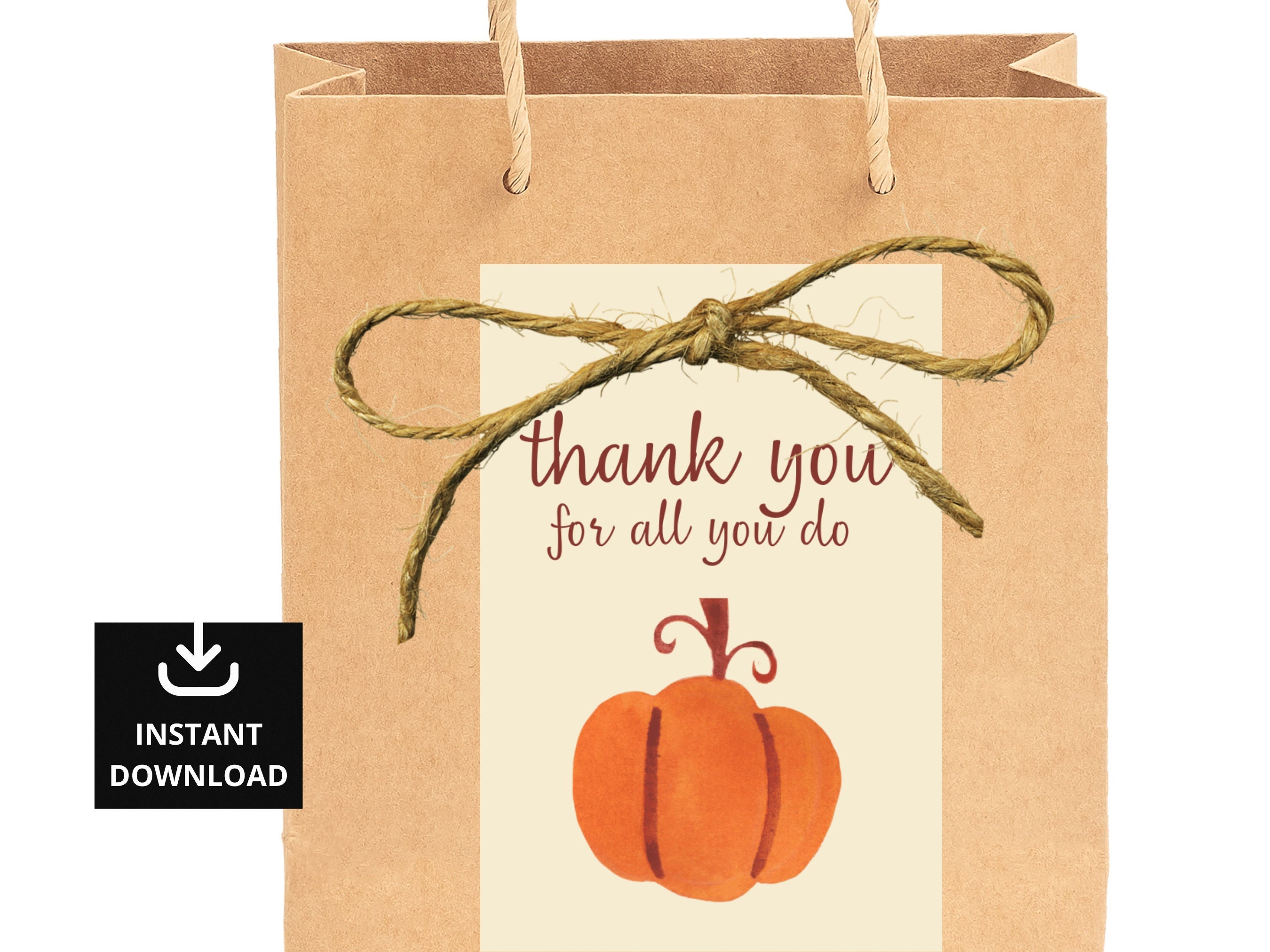 Thanksgiving Treat Tags Printable, Treat Bag Tags, Thanksgiving Gift ...