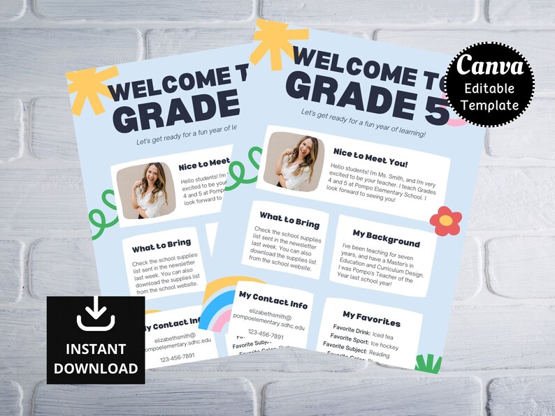 Editable Meet the Teacher Sign, Back to School Printable Flyer, Instant ...