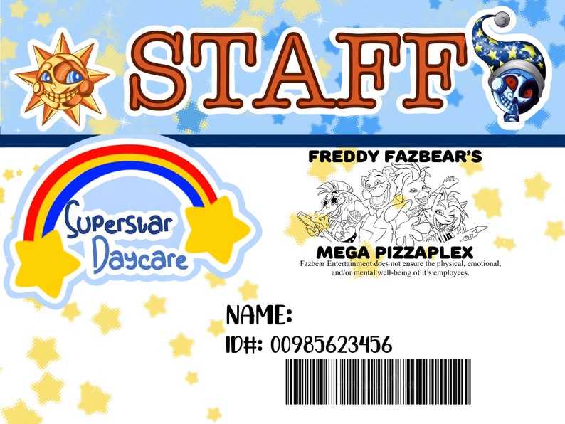 Superstar Daycare 'inspired' Staff ID - Etsy