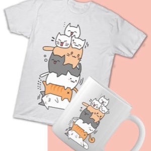 Cute Stack of Cats - Etsy