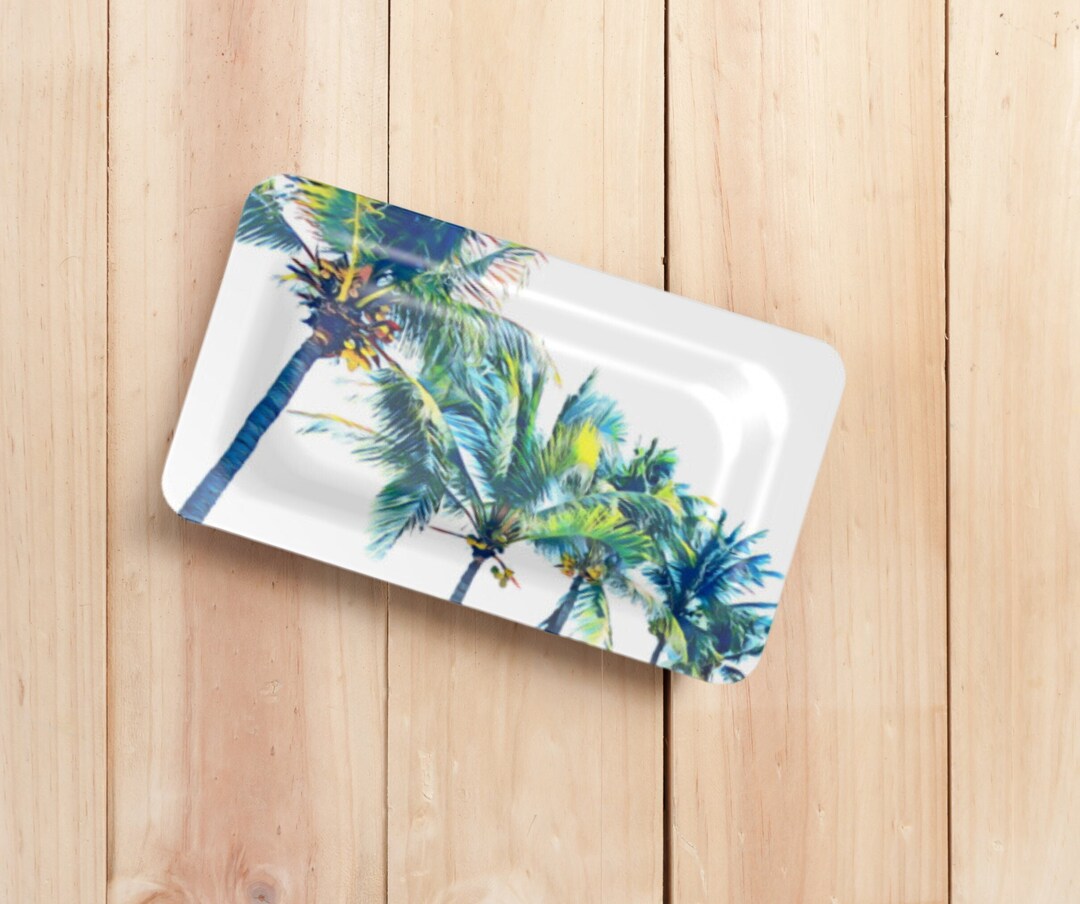 Palm Tree Tray, Made in UK, Tropical Tea Tray, Botanical Serving Tray ...