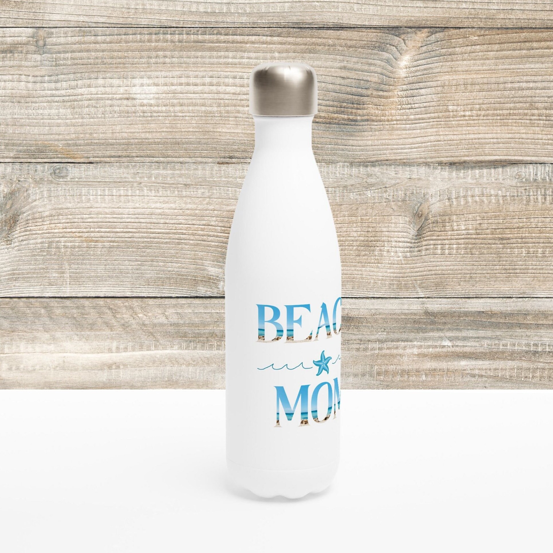 Stainless Steel Beach Mom Water Bottle, Double-wall Insulated, Ocean ...