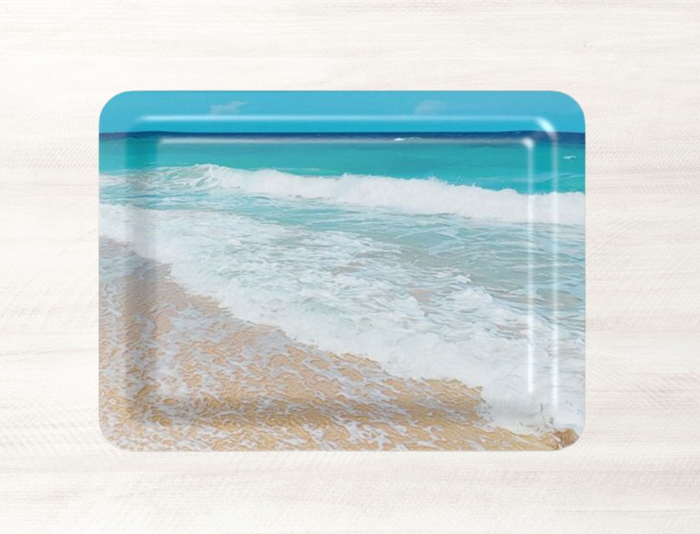 Beach Tray, Made in UK, Ocean Tea Tray, Caribbean Sea Serving Tray ...