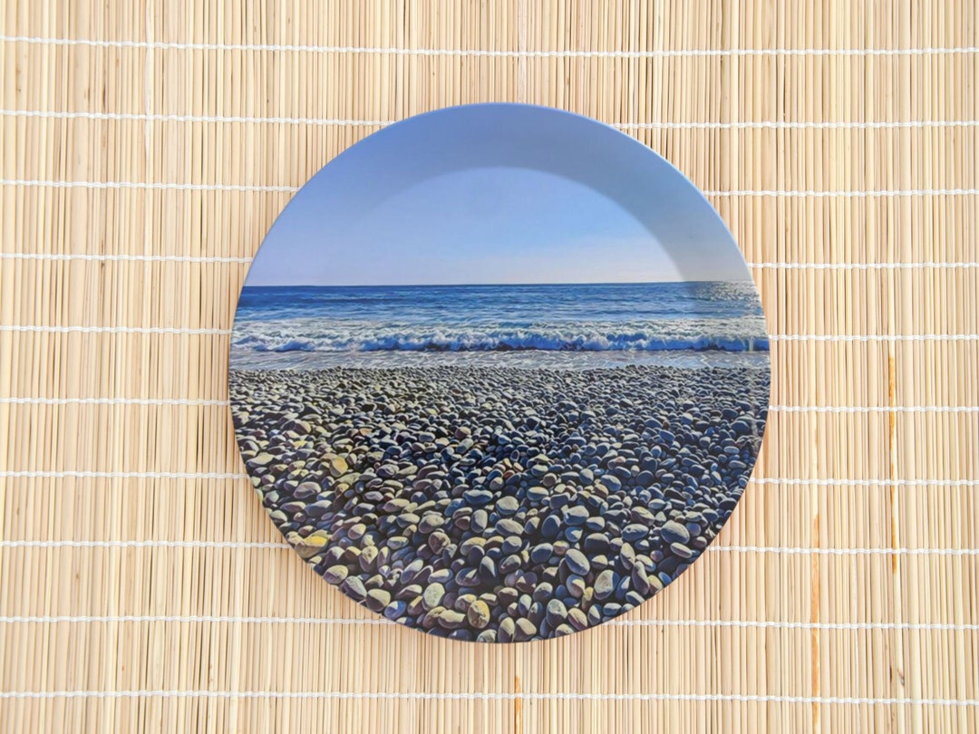 7.5" Plastic Plates, Made in UK, San Diego, CA Ponto Beach Stones and ...