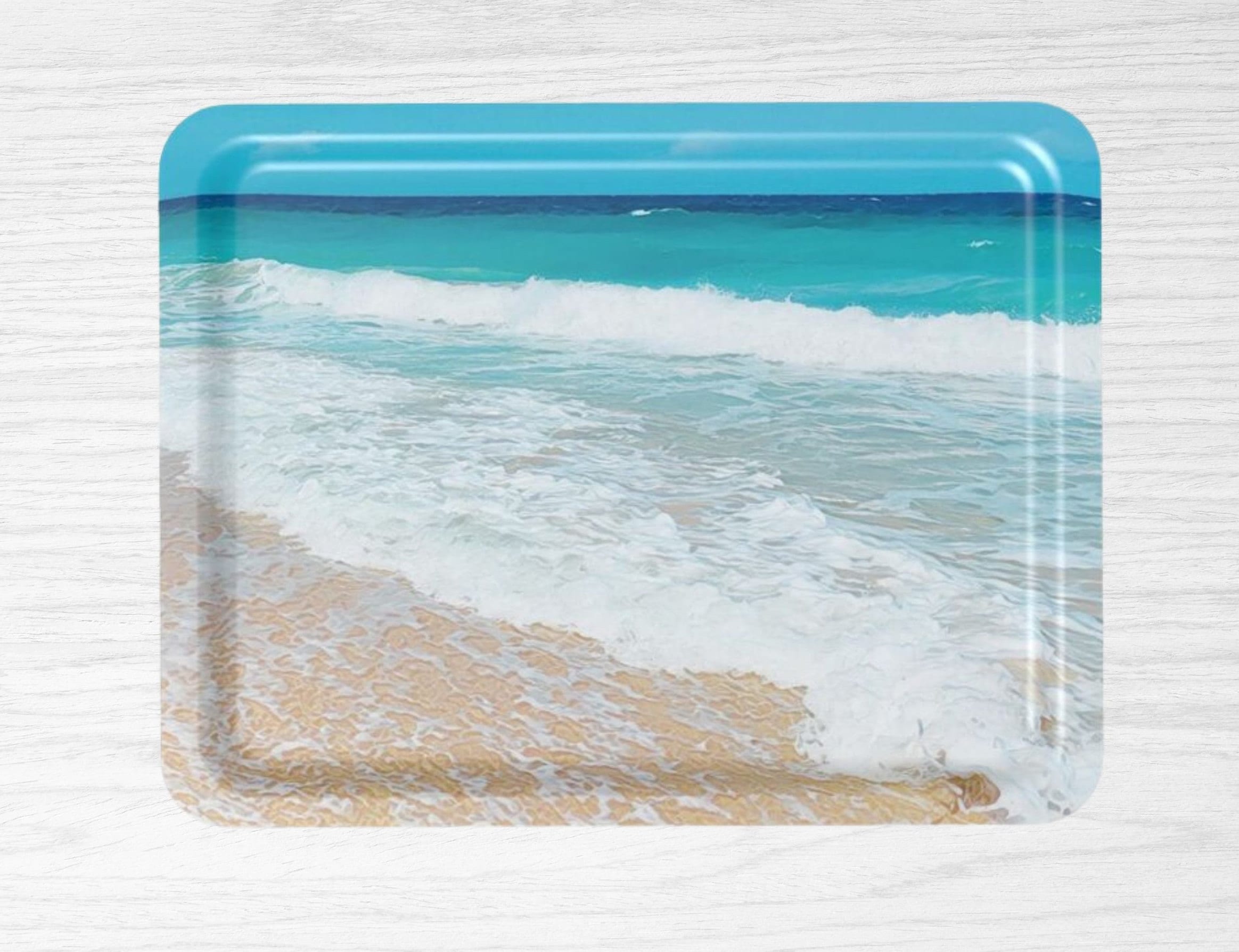 Beach Tray, Made in UK, Ocean Tea Tray, Caribbean Sea Serving Tray ...