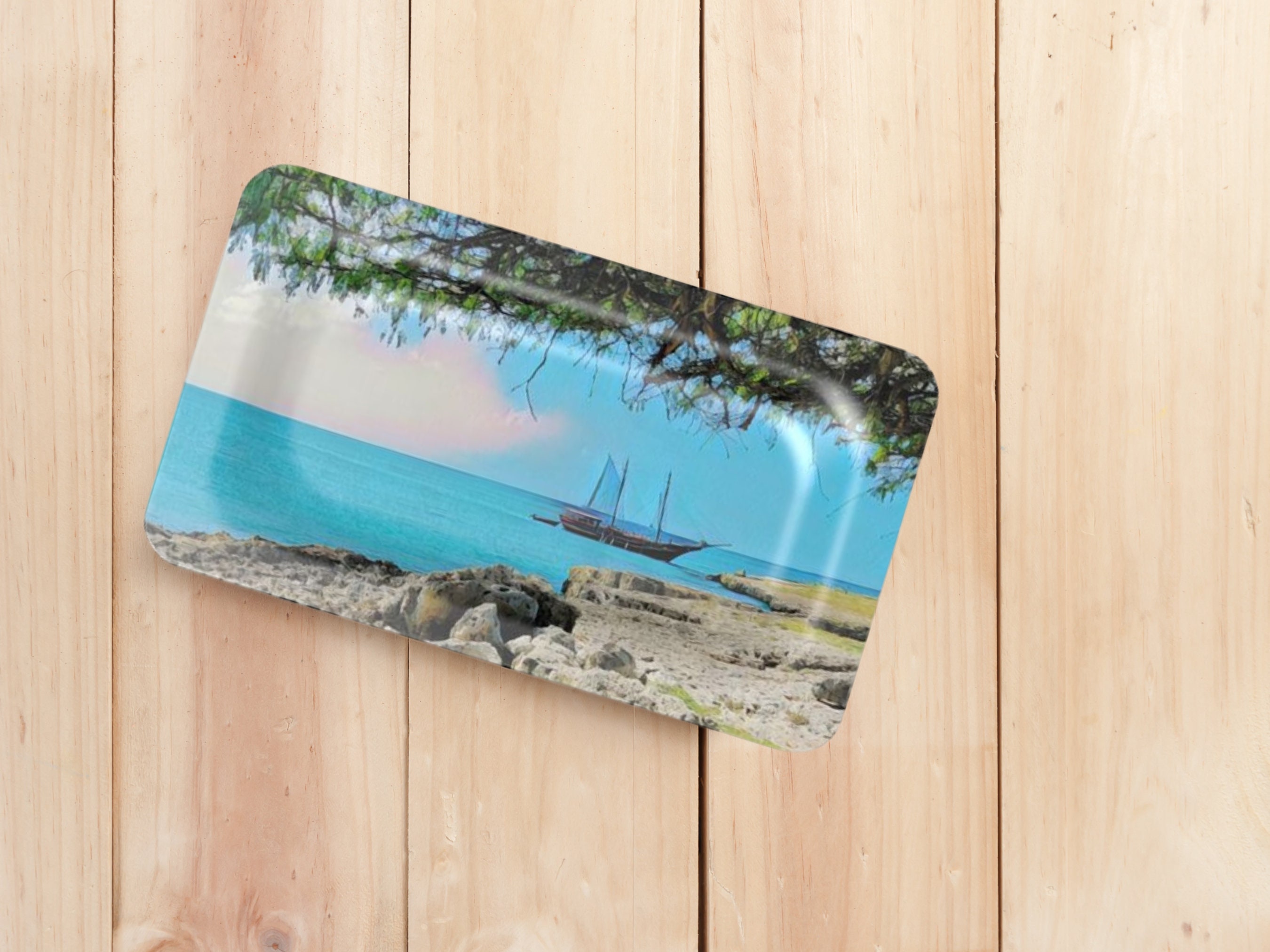 Aruba Pirate Ship Tray, Made in UK, Nautical Tea Tray, Ocean Serving ...