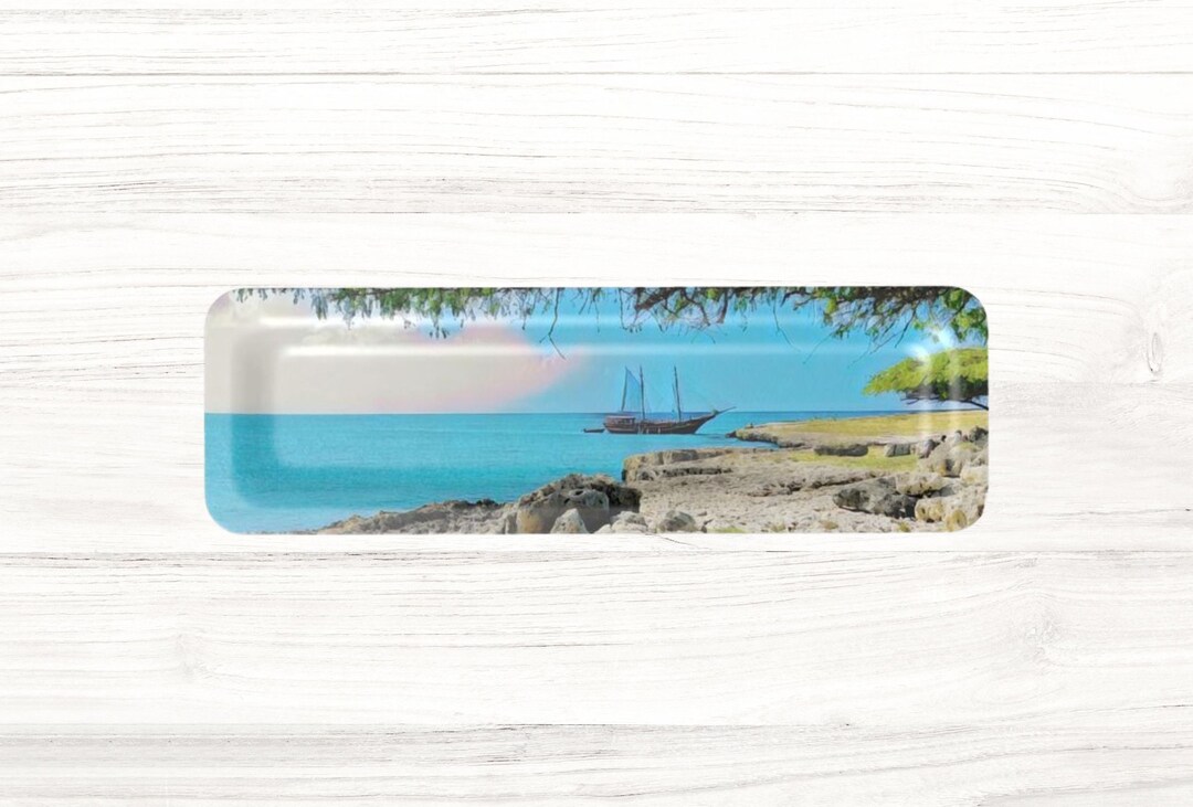 Aruba Pirate Ship Tray, Made in UK, Nautical Tea Tray, Ocean Serving ...