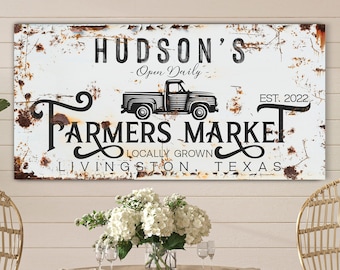Rustic Farmers Market Sign - Etsy