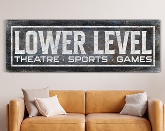 Lower Level Basement Sign - Etsy