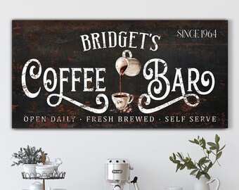 Home Bar Canvas Sign - Etsy