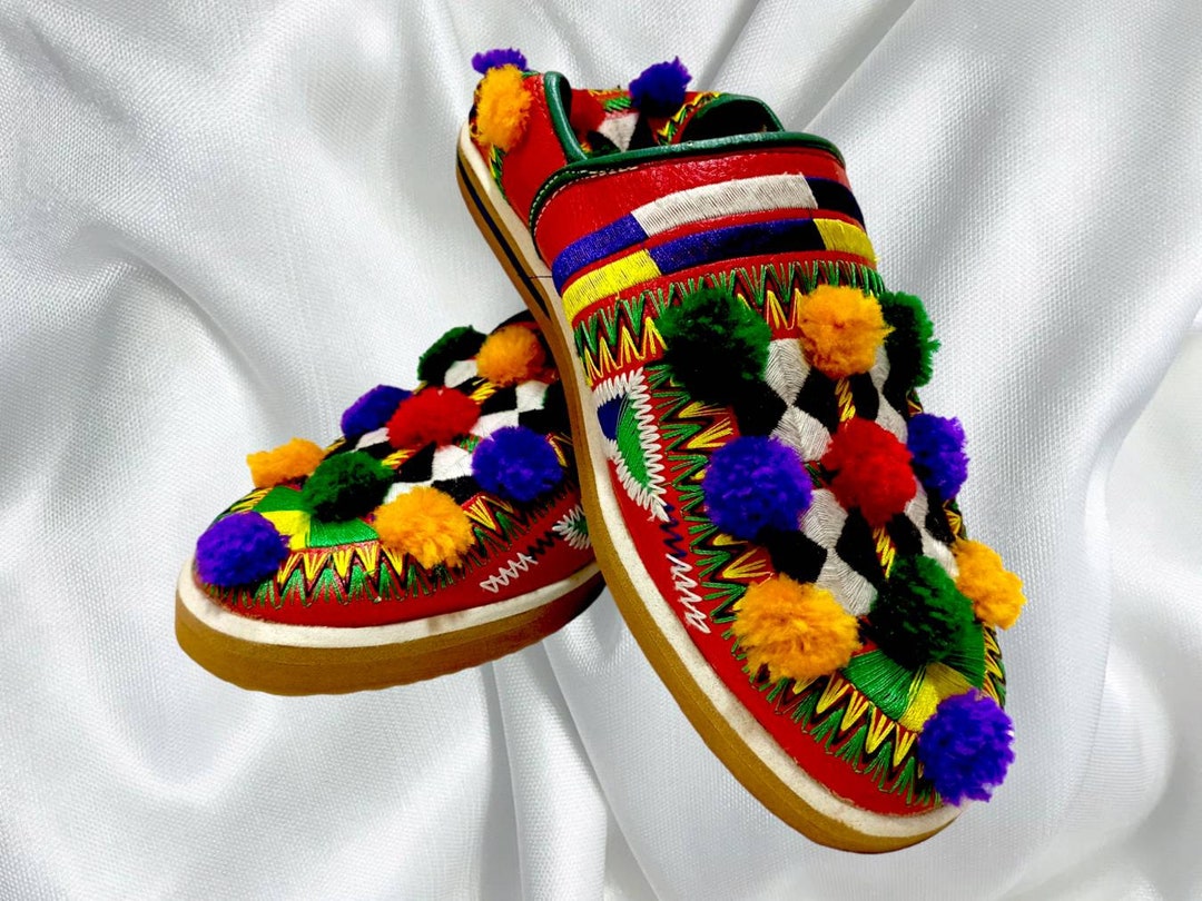 Berber Babouches traditional Leather Slippers Handcrafted - Etsy