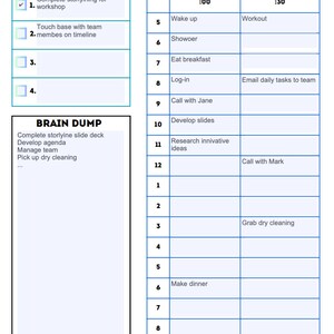Timebox Template | Daily Time Management Planner Digital Download ...