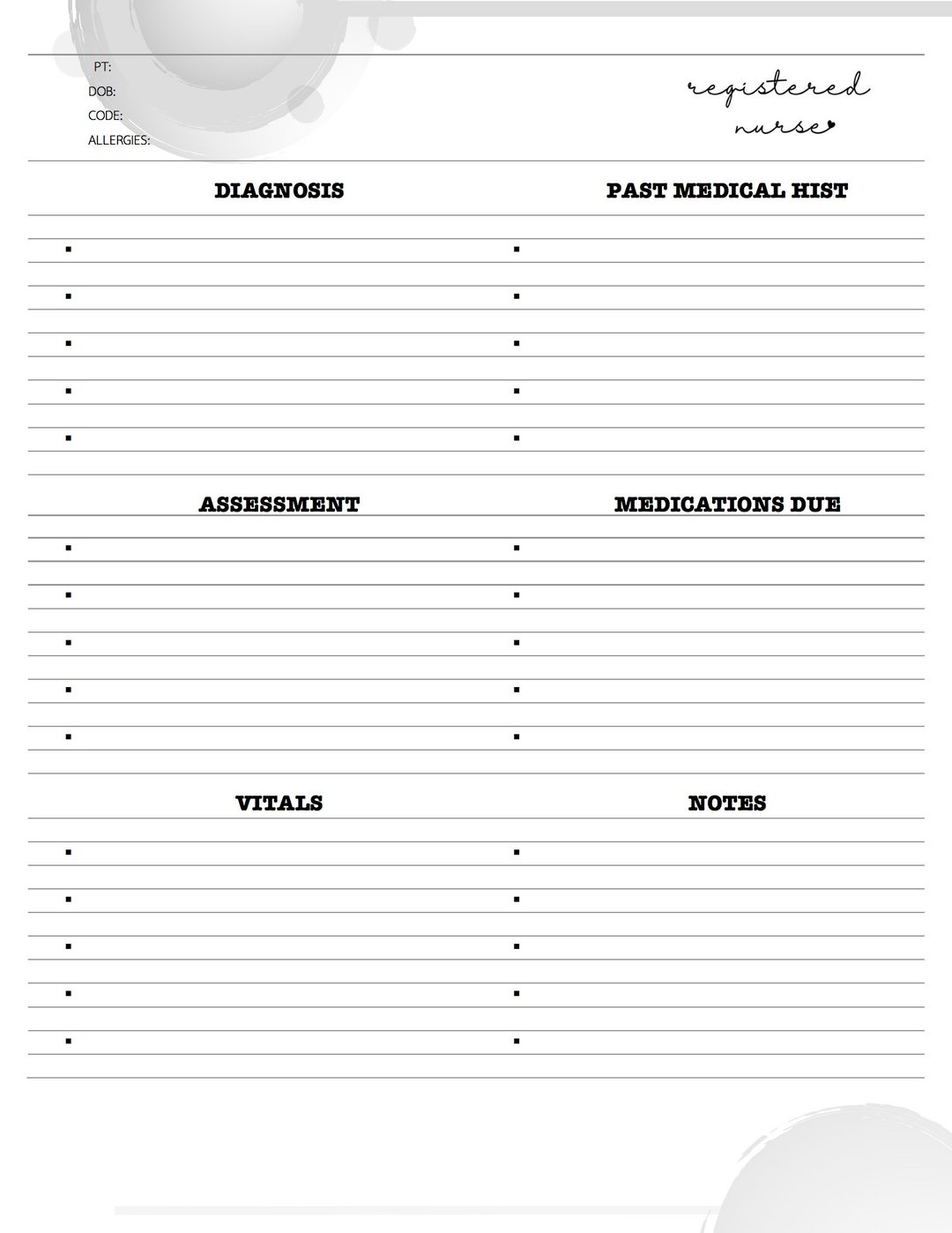 The BEST Nursing Handoff Report Sheet - Etsy