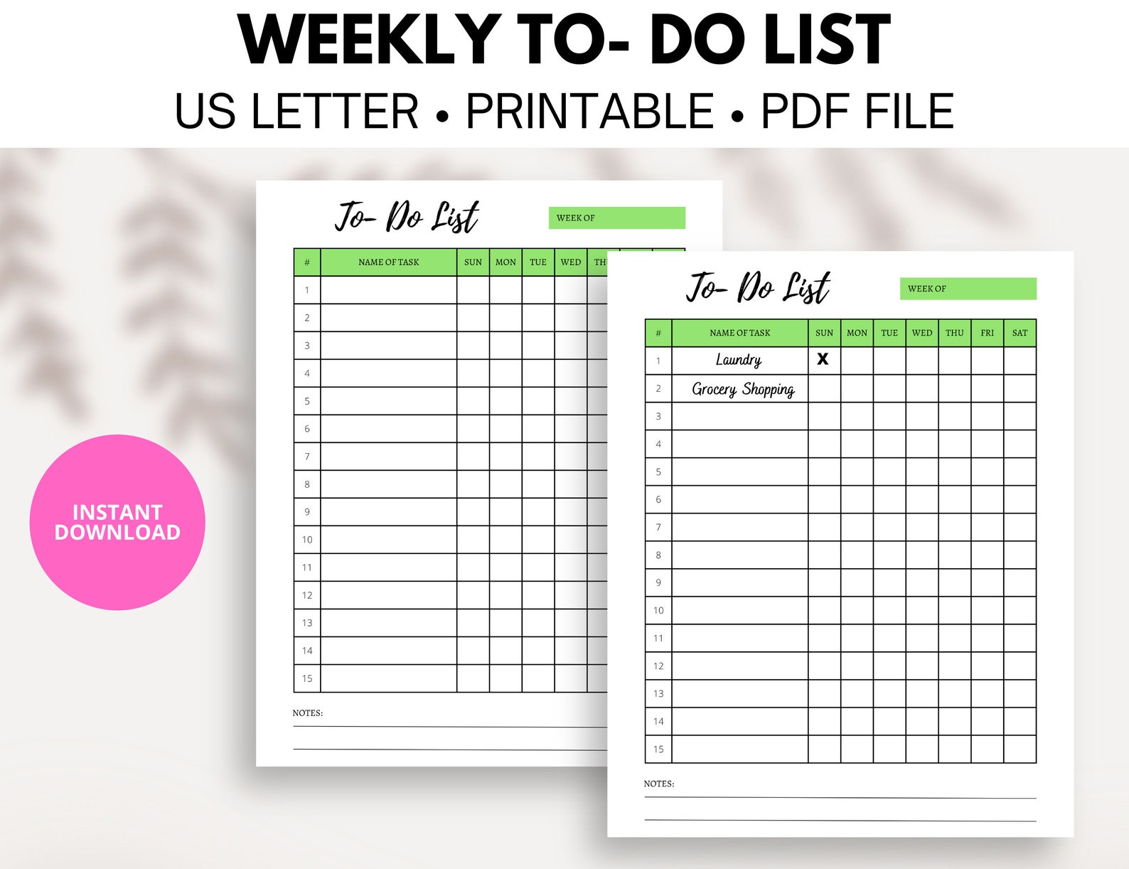Printable to Do List - Etsy
