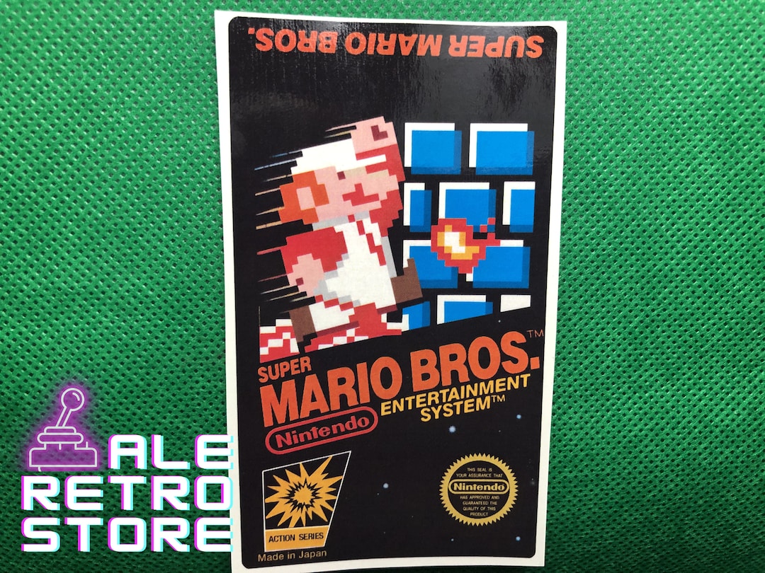 Super Mario Bros Nintendo NES Replacement Label Sticker Glossy Finish ...