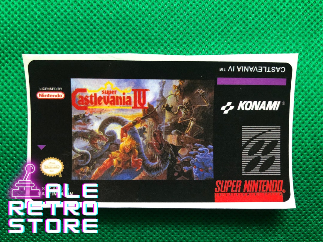 Castlevania IV 4 Super Nintendo Replacement Label Sticker Glossy Finish ...