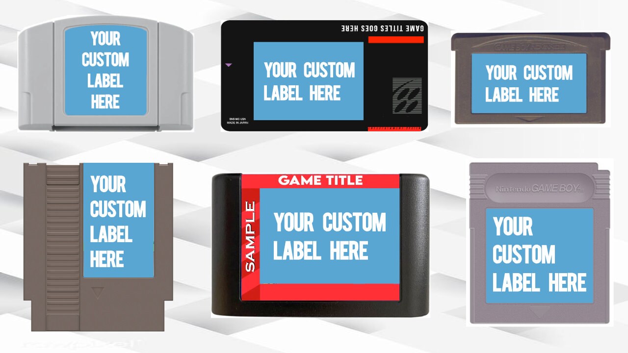 Custom Game Label for N64, SNES, NES, Sega Genesis, Game Boy and ...