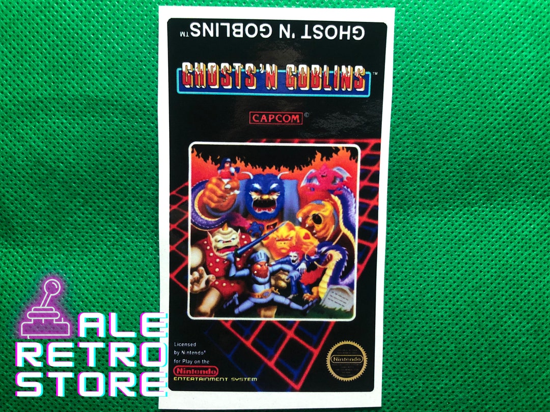 Ghosts 'n Goblins Nintendo NES Replacement Label Sticker Glossy Finish ...