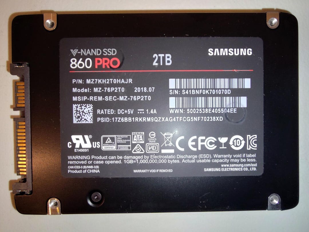 Samsung 860 Pro 2TB 3D V-nand SSD (MZ-76P2T0) Sata III 6gbs 2.5" 7mm ...