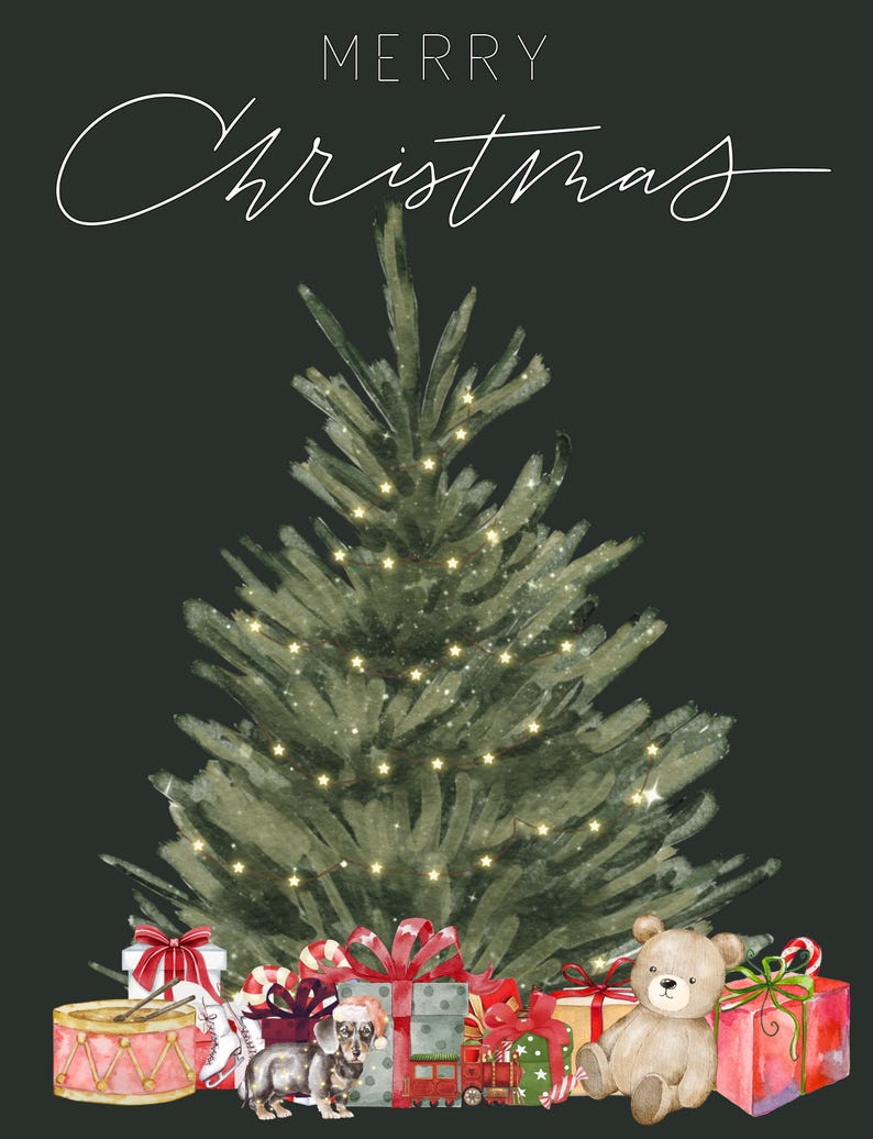 Chistmas Tree Digital Download Holiday Cards,tags,design,decor ...