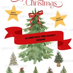 Chistmas Tree Digital Download Holiday Cards,tags,design,decor ...