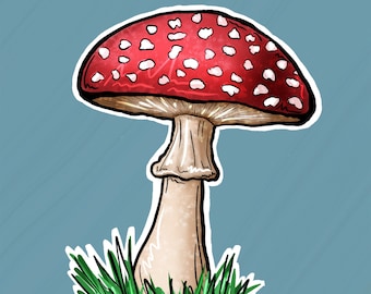 Red Mushroom Svg Garden Svg Mushroom Png Mushroom Clip Art - Etsy UK