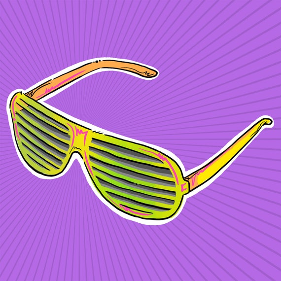 Shutter Shades 80s Clip Art - Etsy