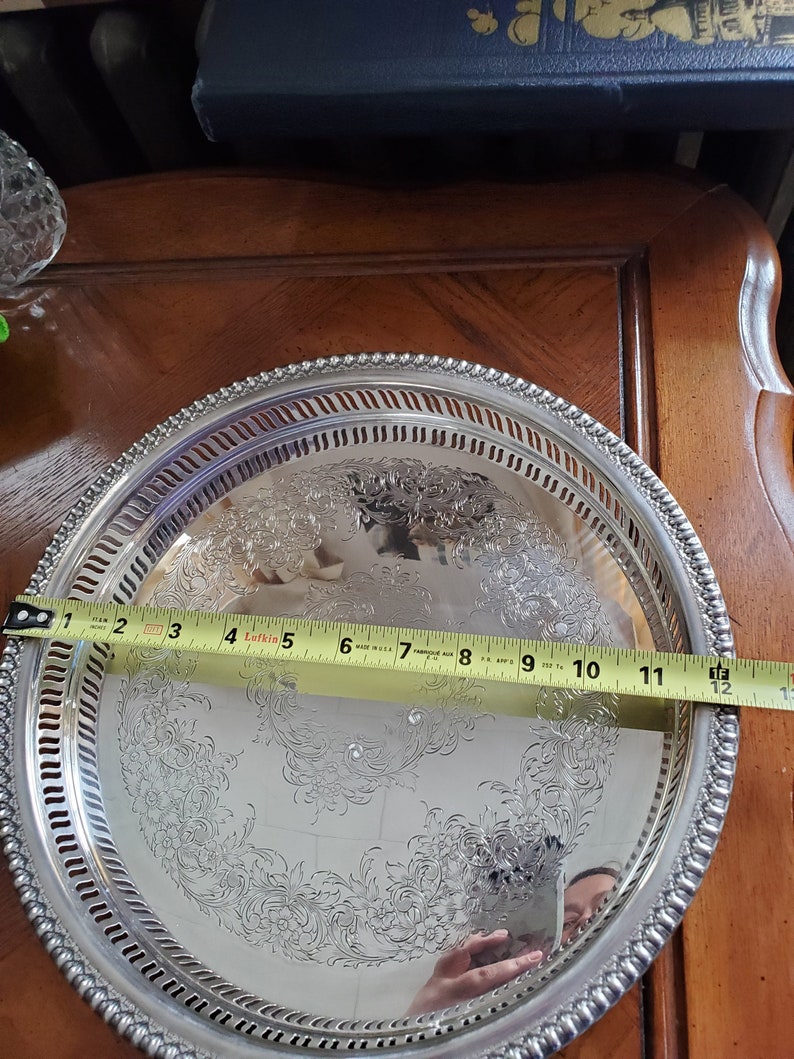 Vintage Webster Wilcox Brandon Hall 7571B Pierced Silver Tray - Etsy