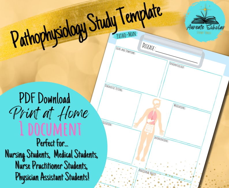 Printable Pathophysiology/disease Template - Etsy