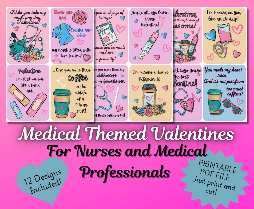 Medical Themed Valenties for Nurses and Healthcare Professionals - Etsy