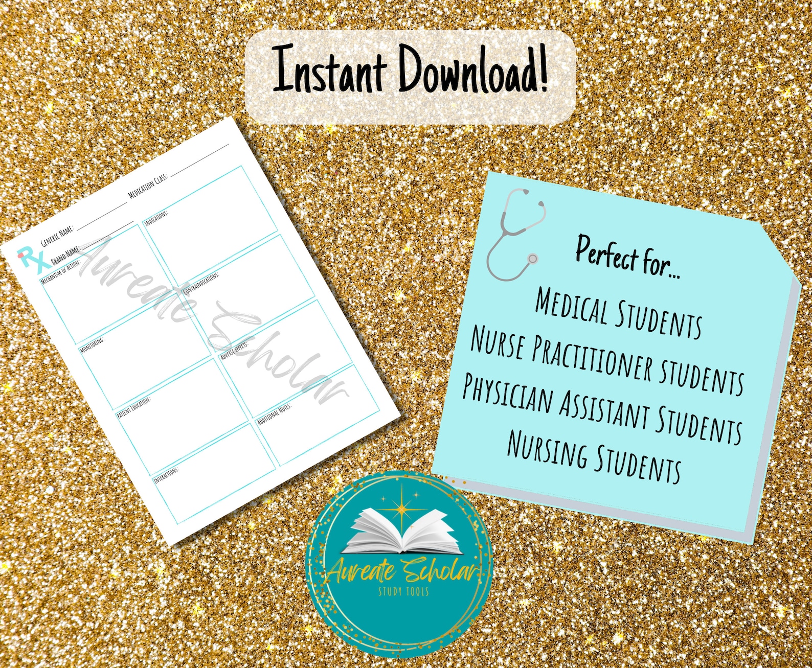 Printable Medication/pharmacology Notes Template - Etsy