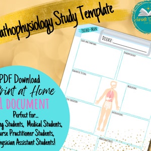 Printable Pathophysiology/disease Template - Etsy