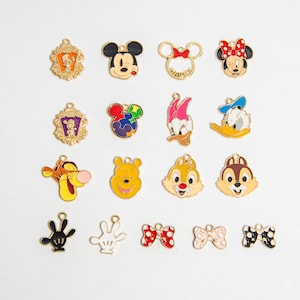 Cartoon Charms Set Assorted Style Gold Enamel Charms for DIY Jewelry ...